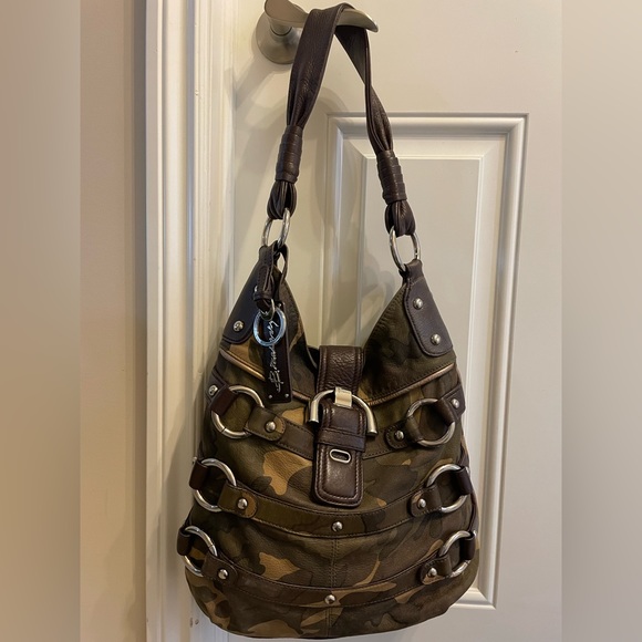 b. makowsky | Bags | B Makowsky Soft Camo Leather Handbag | Poshmark